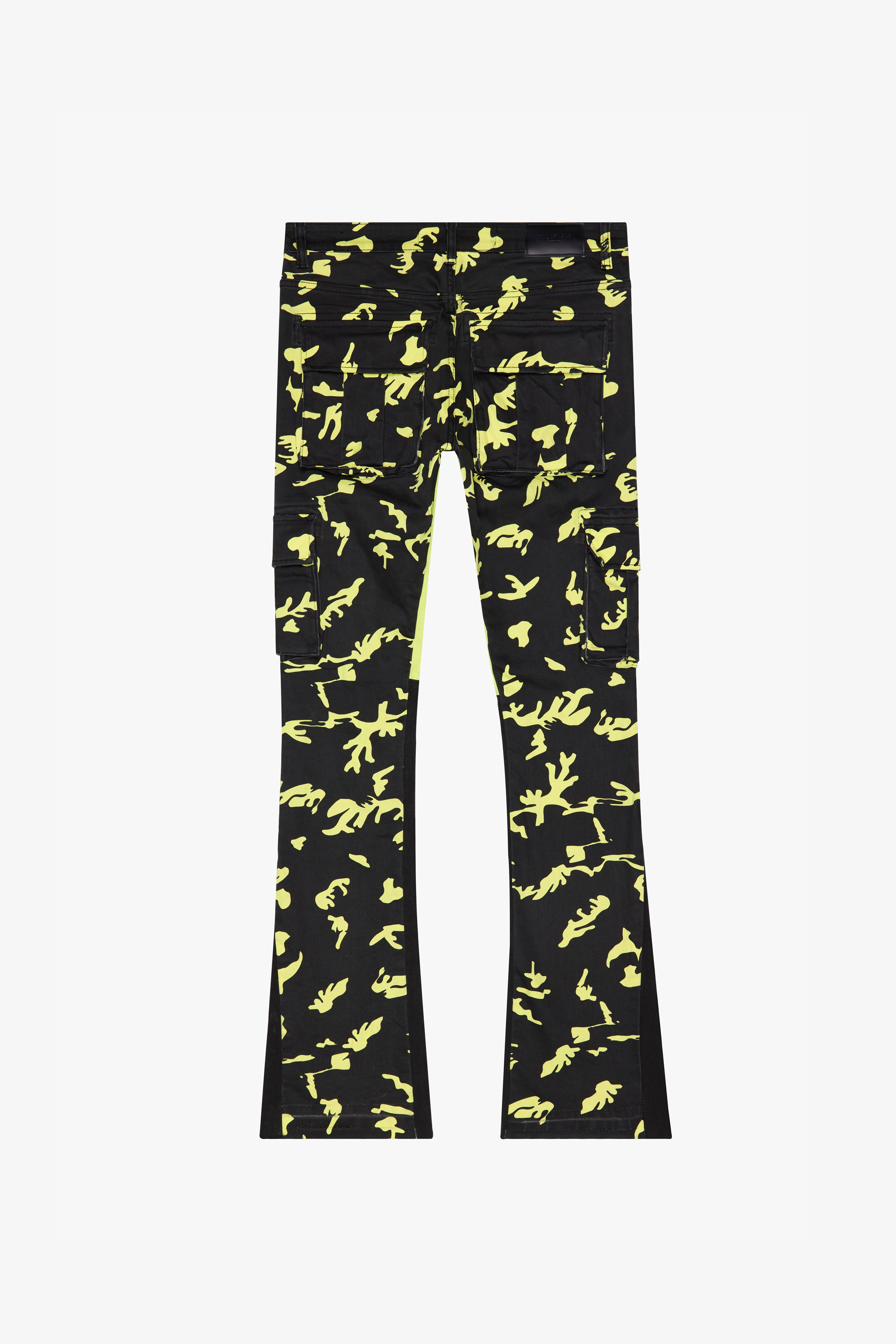 KIDS "COMMANDER" DENIM STACKED NEON SHADOW JEANS - Valabasas